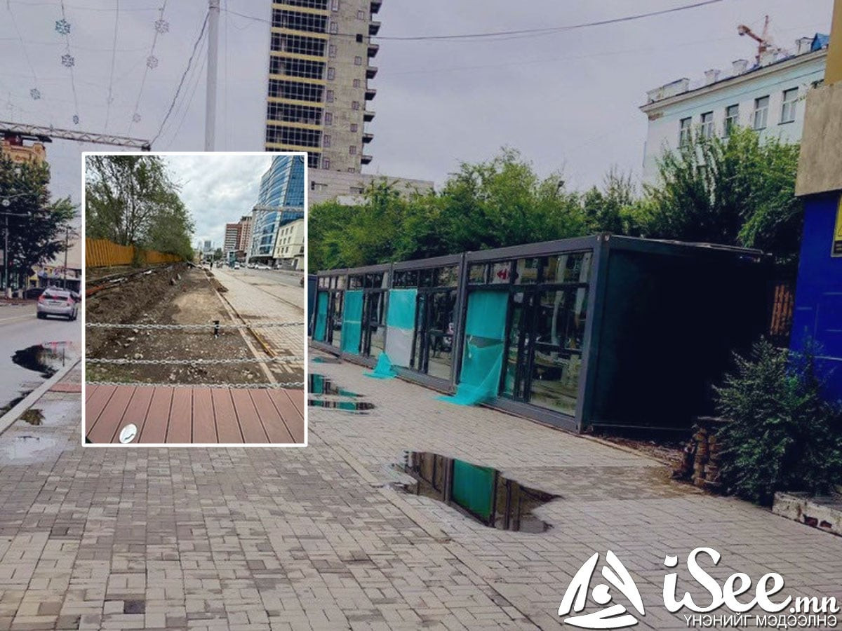 45-р сургуулийн урд байрлуулсан ТҮЦ-үүдийг нүүлгэн шилжүүлжээ | iSee.mn