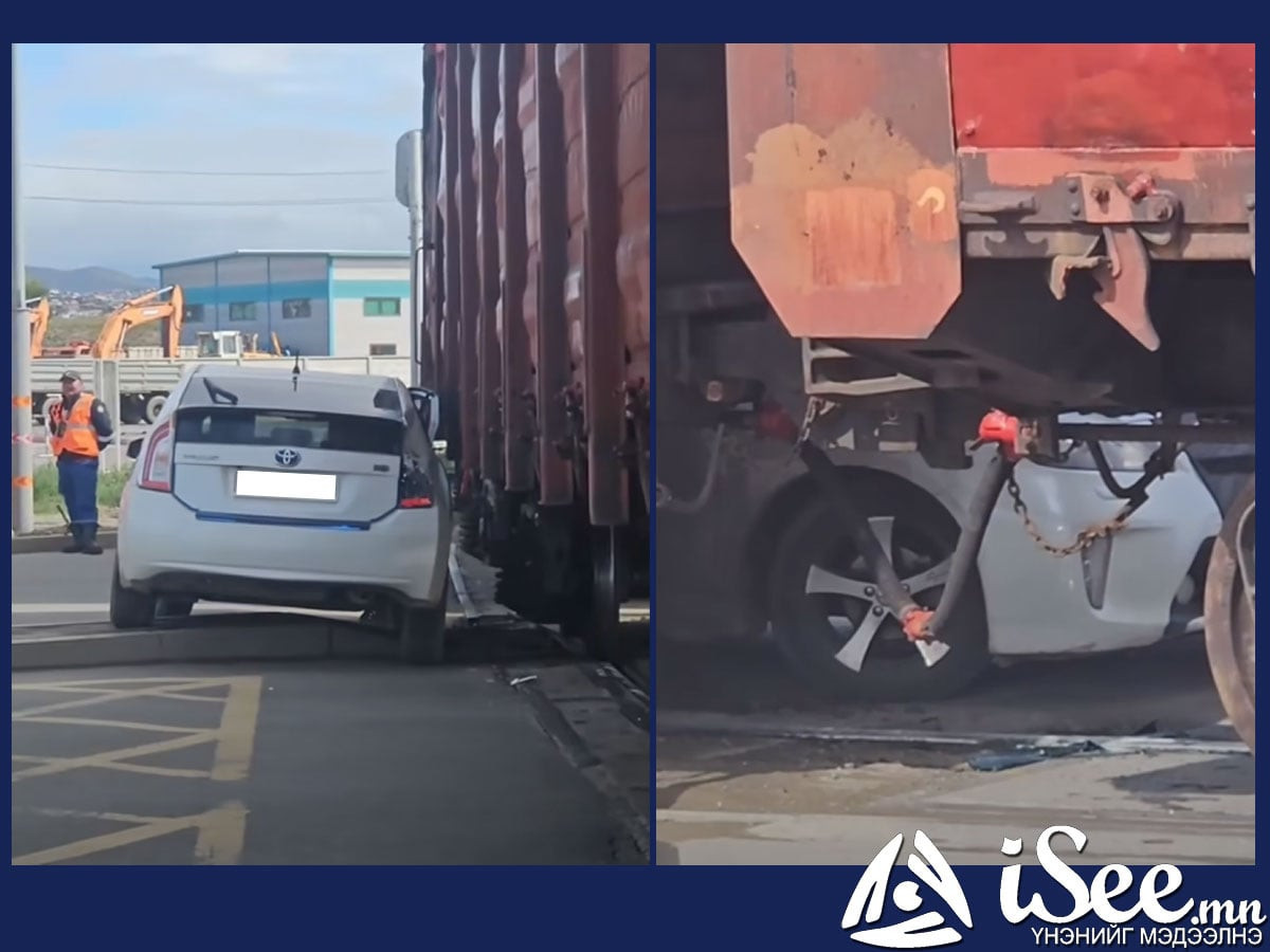 ВИДЕО: Таван шард суудлын автомашин галт тэрэгтэй мөргөлдсөн осол гарчээ | iSee.mn