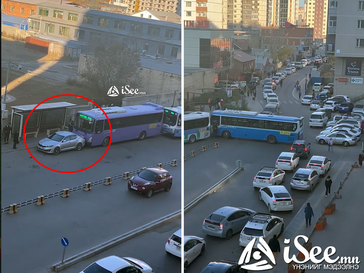 ВИДЕО Автобусны буудалд автомашинаа байрлуулж замын түгжрэл үүсгэсэн жолоочид хариуцлага
