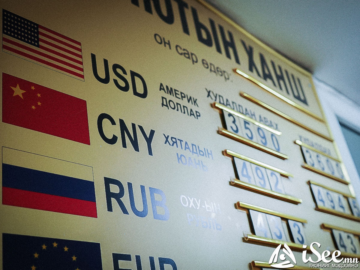Ам.долларын ханш суларч 3595 төгрөгтэй тэнцэв | iSee.mn